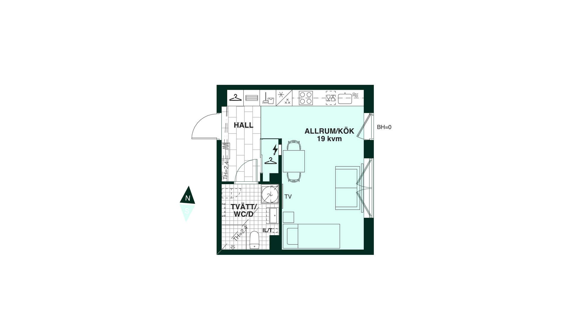 Typ Lägenhet, 1-1705, 1 Rum, Adress Selmedalsvägen 90, Grannskap ...